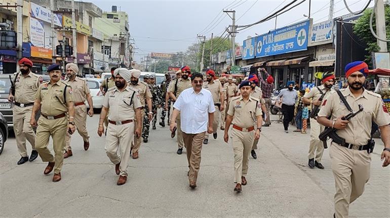 Nawanshahr DC and SSP Lead Flag March to infuse the sense of security ...