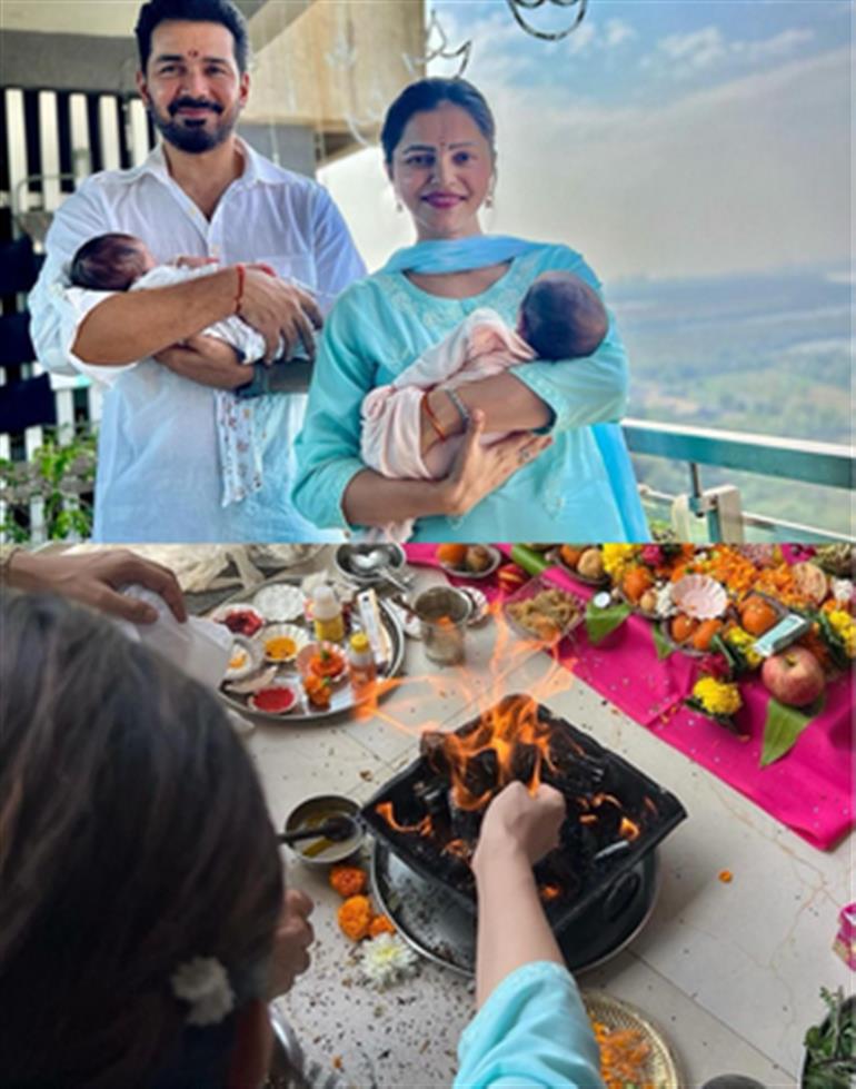 Rubina Dilaik, Abhinav Shukla share first glance of twin daughters ...
